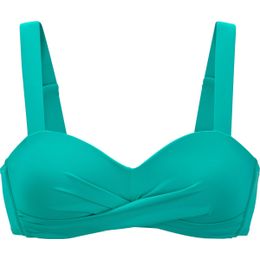Lascana Damen Bikini-Oberteil mit verstellbaren Tr&auml;gern t&uuml;rkis Gr&ouml;&szlig;e 38E