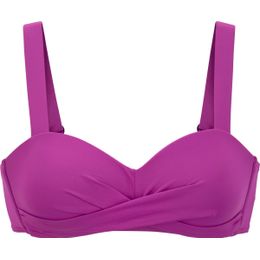 Lascana Damen Bikini-Oberteil mit verstellbaren Tr&auml;gern beere Gr&ouml;&szlig;e 44C