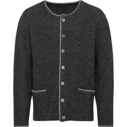 Marco Donati Herren Strickjacke graphit-meliert Gr&ouml;&szlig;e 56/58
