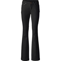 Heine Damen Bootcut-Jeans mit Bauchweg-Effekt black denim Gr&ouml;&szlig;e 18
