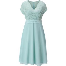 CR&Eacute;ATION L Damen Cocktailkleid mit kunstvollem Spitzeneinsatz kalkmint Gr&ouml;&szlig;e 40