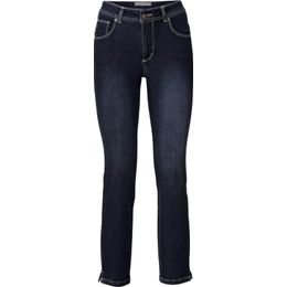 Heine Damen 7/8-Jeans mit Power-Mesh dark denim Gr&ouml;&szlig;e 48
