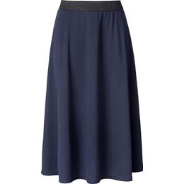CR&Eacute;ATION L Damen Jerseyrock mit Kontrastbund marine + jeansblau Gr&ouml;&szlig;e 21
