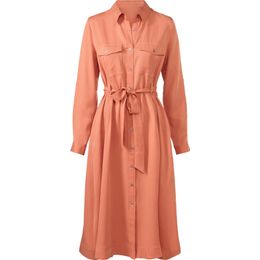 Heine Damen Webkleid mit ausgestelltem Rockteil papaya Gr&ouml;&szlig;e 46