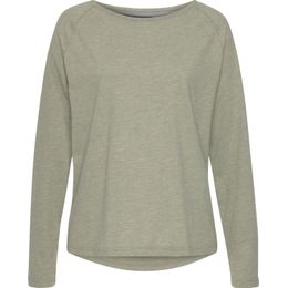 ELBSAND Damen Longsleeve gr&uuml;n meliert Gr&ouml;&szlig;e S (36)