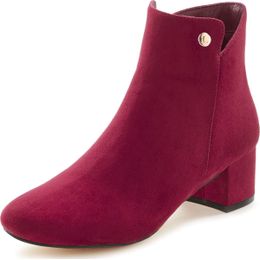 Lascana Damen Stiefelette bordeaux Gr&ouml;&szlig;e 42