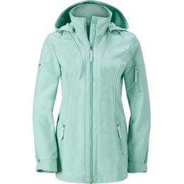 CR&Eacute;ATION L Damen Softshelljacke mit Fleece-Futter mint Gr&ouml;&szlig;e 22