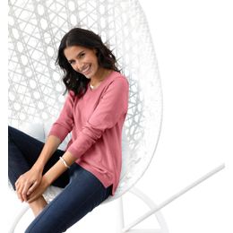 CR&Eacute;ATION L Damen V-Ausschnitt-Pullover mit Biesen vorne erika Gr&ouml;&szlig;e 46