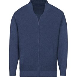 Marco Donati Herren Strickjacke jeansblau-meliert Gr&ouml;&szlig;e 52