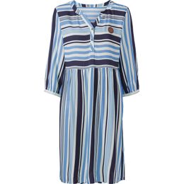 CR&Eacute;ATION L Damen Druckkleid mit Teilungsnaht, gestreift marine-himmelblau-gestreift Gr&ouml;&szlig;e 38