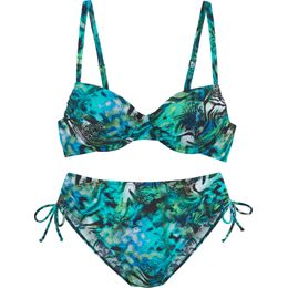 Vivance Damen B&uuml;gel-Bikini t&uuml;rkis bedruckt Gr&ouml;&szlig;e 40F