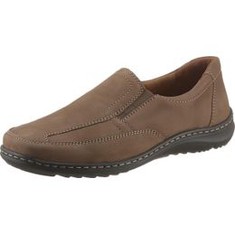 Waldl&auml;ufer Herren Slipper mit Leder-Fu&szlig;bett schlamm Gr&ouml;&szlig;e 7