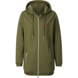 CR&Eacute;ATION L Damen Sweatjacke in weich angerauter Qualit&auml;t oliv Gr&ouml;&szlig;e 50