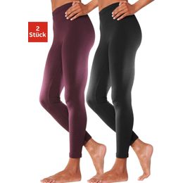 Damen Leggings beere, schwarz Gr&ouml;&szlig;e 36/38