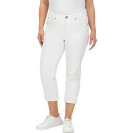 sheego Damen 7/8-Jeans in schmaler Form, mit Kontrasttape white denim Gr&ouml;&szlig;e 56