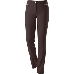 Damen Thermohose in elastischer Bengalin-Qualit&auml;t mokka Gr&ouml;&szlig;e 44