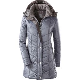 CR&Eacute;ATION L Damen Steppjacke in Microfaser-Qualit&auml;t, pflegeleicht grau Gr&ouml;&szlig;e 26