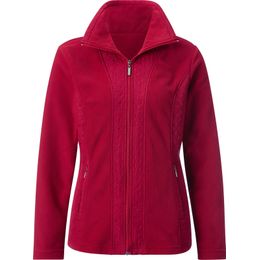 CR&Eacute;ATION L Damen Fleecejacke mit gesteppten Web-Eins&auml;tzen rot Gr&ouml;&szlig;e 38