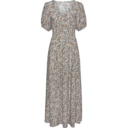 Vivance Damen Maxikleid grau-bedruckt Gr&ouml;&szlig;e 46