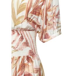 Lascana Damen Maxikleid sand-orange bedruckt Gr&ouml;&szlig;e 40