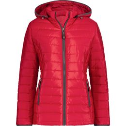 CR&Eacute;ATION L Damen Steppjacke mit kontrastfarbenen Akzenten rot Gr&ouml;&szlig;e 36