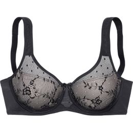 Damen Minimizer-BH schwarz-hellrosa Gr&ouml;&szlig;e 80D