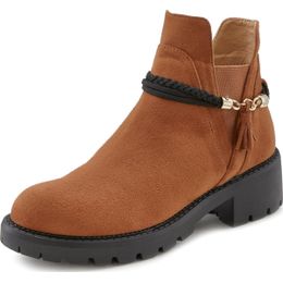 Lascana Damen Chelseaboots camelfarben Gr&ouml;&szlig;e 41