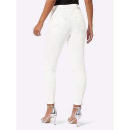 CR&Eacute;ATION L Damen 7/8-Jeans mit Rei&szlig;verschluss am Bein ecru Gr&ouml;&szlig;e 20