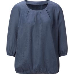 CR&Eacute;ATION L Damen Schlupf-Bluse im Jacquard-Dessin rauchblau Gr&ouml;&szlig;e 36