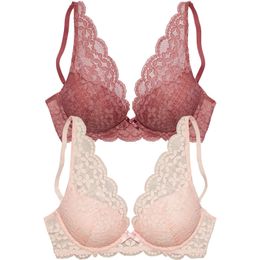 Damen Push-up-BH rosenholz+ros&eacute; Gr&ouml;&szlig;e 75B