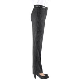 COME ON Damen B&uuml;gelfaltenhose mit Taillenabn&auml;hern schwarz-wei&szlig; Nadelstreifen Gr&ouml;&szlig;e 20