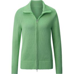 CR&Eacute;ATION L Damen Strickjacke mit 2-Wege-Rei&szlig;verschluss apfel Gr&ouml;&szlig;e 38