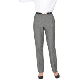 COME ON Damen B&uuml;gelfaltenhose mit Taillenabn&auml;hern schwarz-wei&szlig; Fil a Fil Gr&ouml;&szlig;e 245