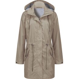 CR&Eacute;ATION L Damen Parka mit Jerseyfutter in Melange-Optik schlamm Gr&ouml;&szlig;e 36