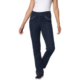 CR&Eacute;ATION L Damen Stretch-Jeans mit vorverlegter Seitennaht dark blue Gr&ouml;&szlig;e 24