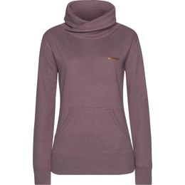 Damen Longsweatshirt mauve-meliert Gr&ouml;&szlig;e 36/38