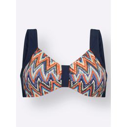 feel good Damen Bikini-Oberteil mit Softcups marine-bunt-bedruckt Gr&ouml;&szlig;e 50C