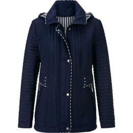 CR&Eacute;ATION L Damen Steppjacke mit abzippbarer Kapuze marine Gr&ouml;&szlig;e 52