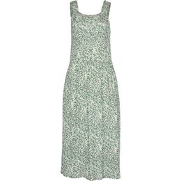 Damen Jerseykleid gr&uuml;n bedruckt Gr&ouml;&szlig;e 34