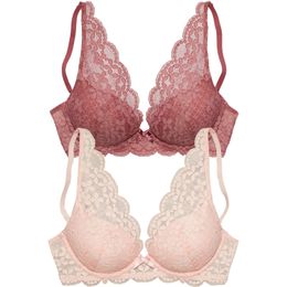 Damen Push-up-BH rosenholz+ros&eacute; Gr&ouml;&szlig;e 75D