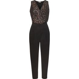 Lascana Damen Overall schwarz-gold Gr&ouml;&szlig;e 34