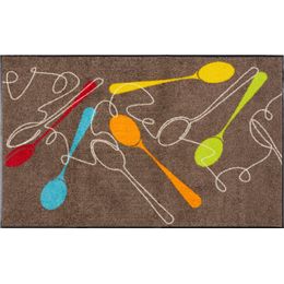 Salonloewe unisex Fu&szlig;matte taupe-bunt Gr&ouml;&szlig;e 50x75 cm - rechteckig