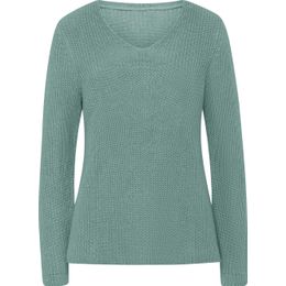 Heine Damen Pullover im Rippenstrick salbei Gr&ouml;&szlig;e 50