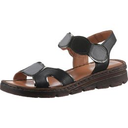 Gemini Damen Sandale mit Klettverschluss schwarz Gr&ouml;&szlig;e 36