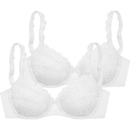 Damen B&uuml;gel-BH 2xwei&szlig; Gr&ouml;&szlig;e 75C