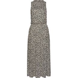 Lascana Damen Jerseykleid schwarz-beige-bedruckt Gr&ouml;&szlig;e 40