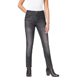 CR&Eacute;ATION L Damen R&ouml;hrenjeans mit Zipper an Ges&auml;&szlig;taschen black-denim Gr&ouml;&szlig;e 19