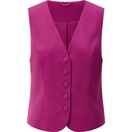 CR&Eacute;ATION L Damen Anzugweste mit tiefem V-Ausschnitt magenta Gr&ouml;&szlig;e 44