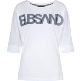 ELBSAND Damen 3/4-Arm-Shirt bright white Gr&ouml;&szlig;e M (38)