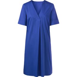 Heine Damen Sommerkleid mit Falte am V-Ausschnitt royalblau Gr&ouml;&szlig;e 44